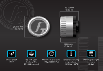 FOBO Bike 2 TPMS bandenspanning meetsysteem voor driewieler